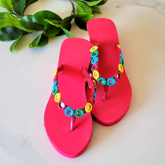 Shoes | Rainbow Wedge Sandals | Poshmark